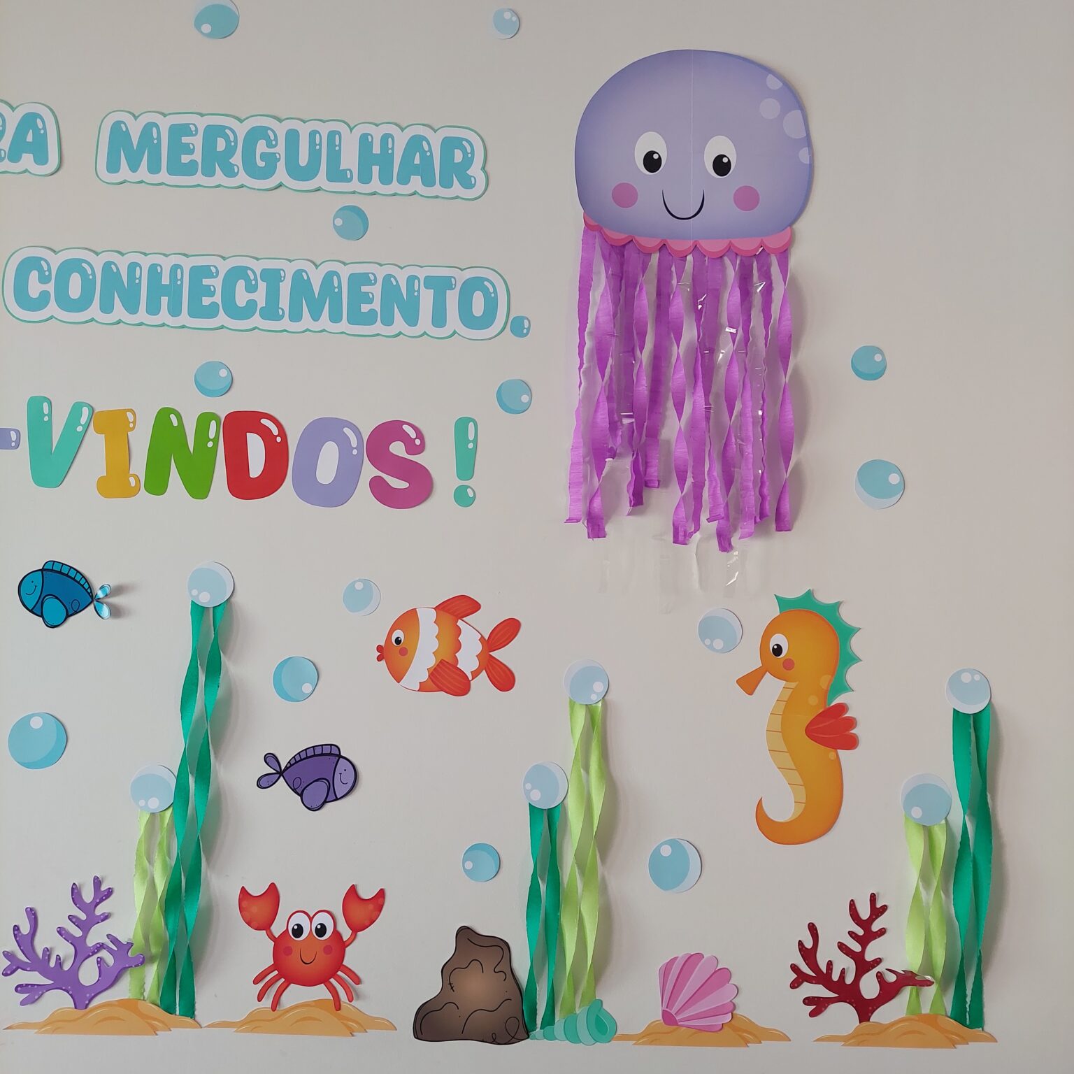 Painel Volta às Aulas Fundo do Mar – Prof com Amor – Professora e ...