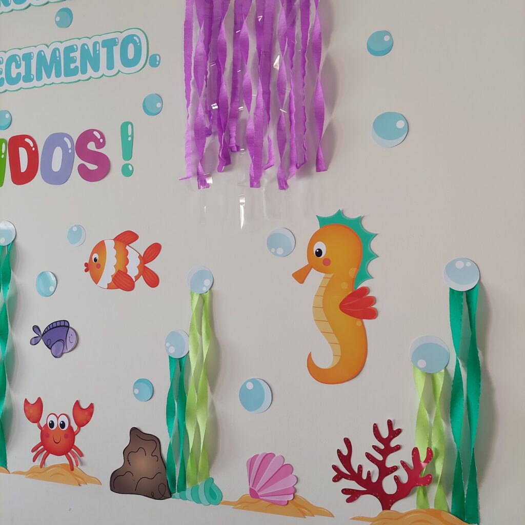 Painel Volta às Aulas Fundo do Mar – Prof com Amor – Professora e ...
