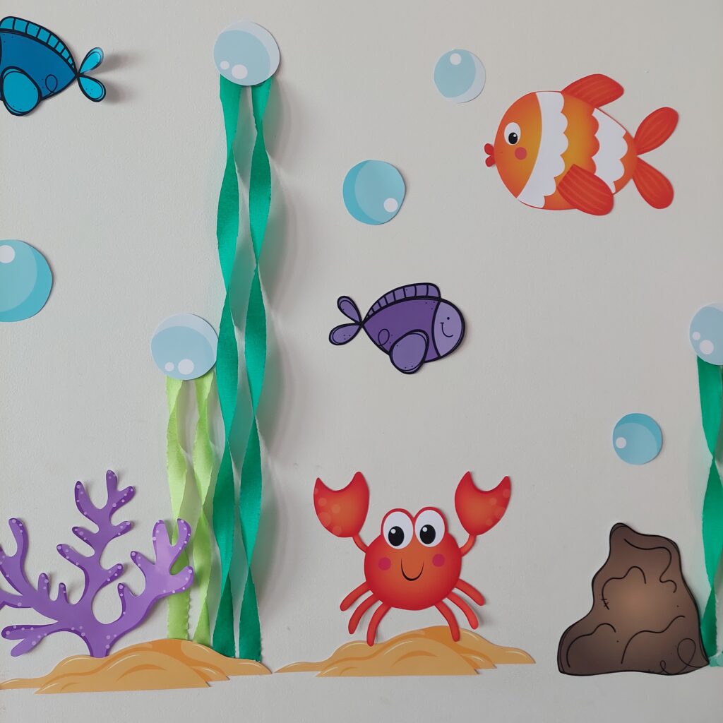 Painel Volta às Aulas Fundo do Mar – Prof com Amor – Professora e ...