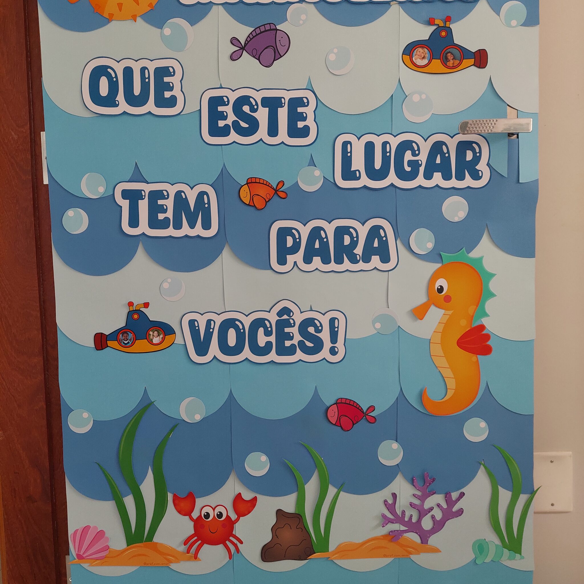 Painel De Porta Volta às Aulas Fundo Do Mar – Prof com Amor ...
